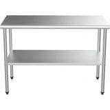 Ktaxon 48''x24'' Stainless Steel Prep & Table, Commercial Kitchen ...