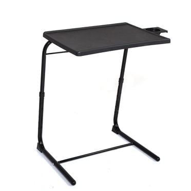 EasyComforts Foldable Plastic Tray Table - Adjustable, Ideal for Dinner ...