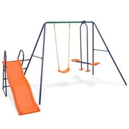Swing-N-Slide Ranger Wooden Swing Set with 2 Swing Seats and Trapeze ...