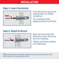 Zinc Plaster Bite Self-Drilling Drywall Anchors w/Screws (50 Anchors ...
