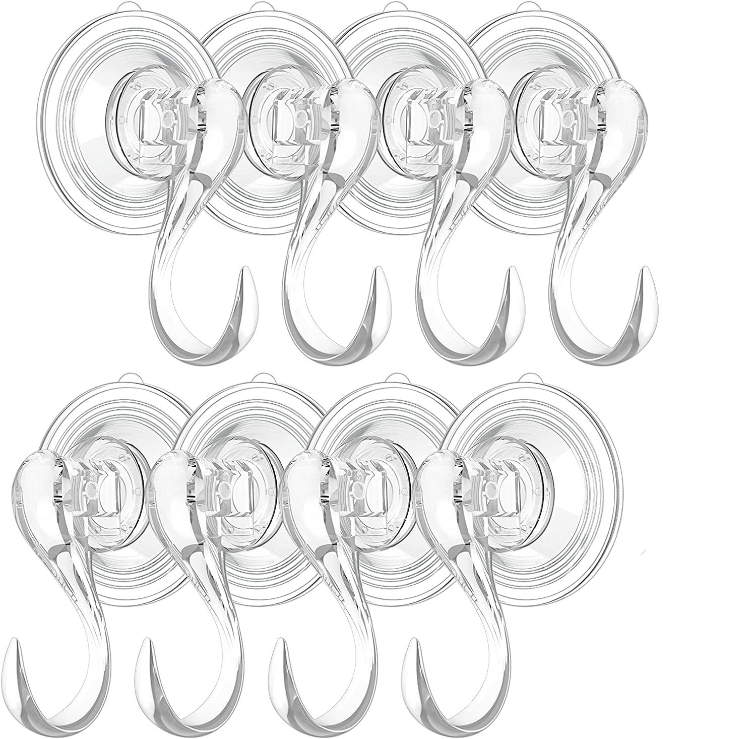 Suction Cup Hooks, Small Clear Reusable Heavy Duty Vacuum Suction Cup ...