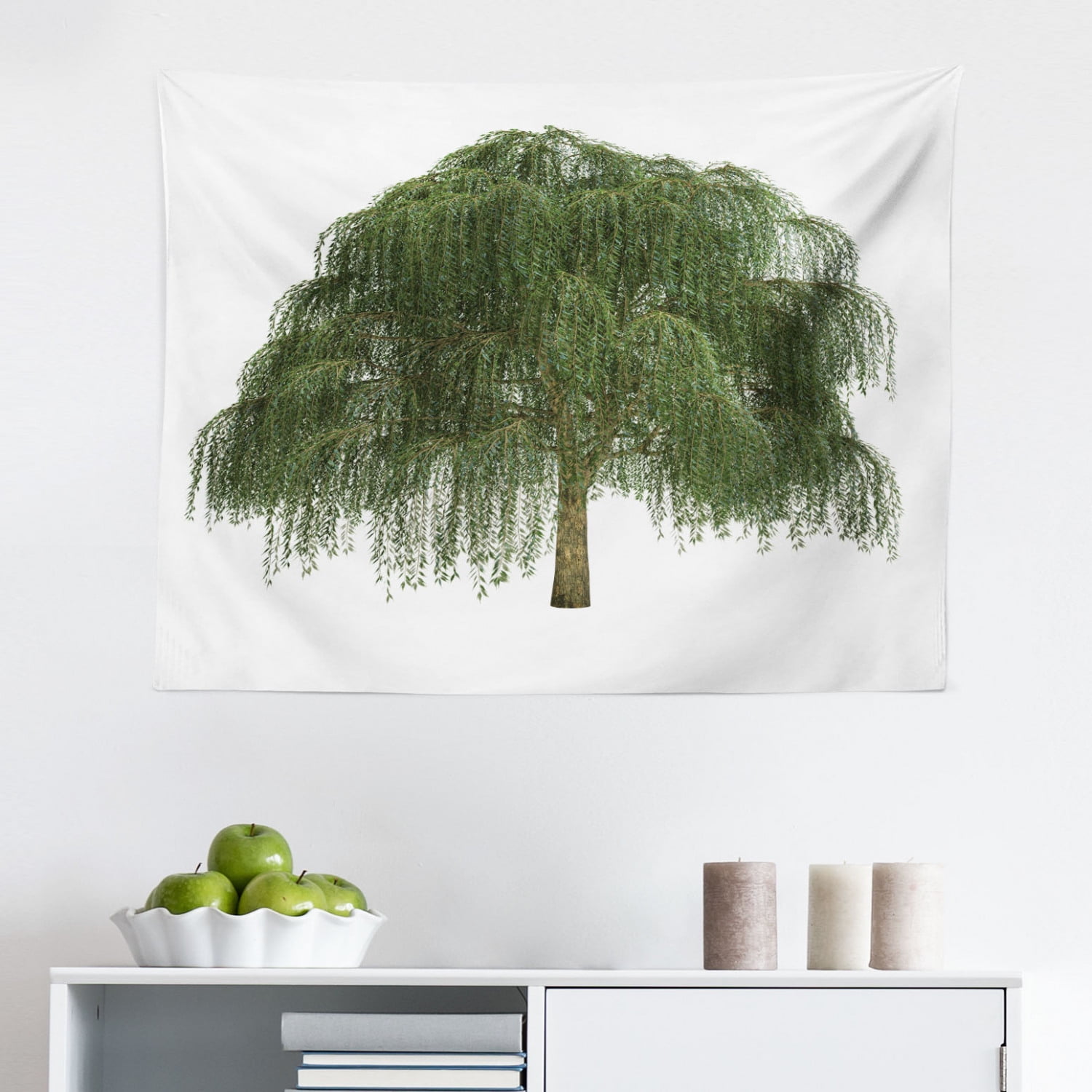 Willow Tree Tapestry, Dramatic Scenery Nature View Sunrise Over The ...