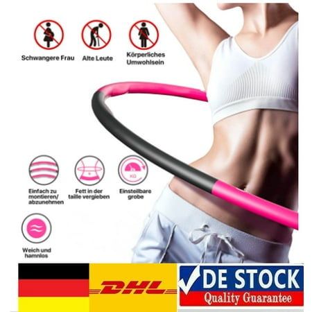 Hula Hoop Fitness Tire Adjustable and Detachable Fitness Adult Pink ...