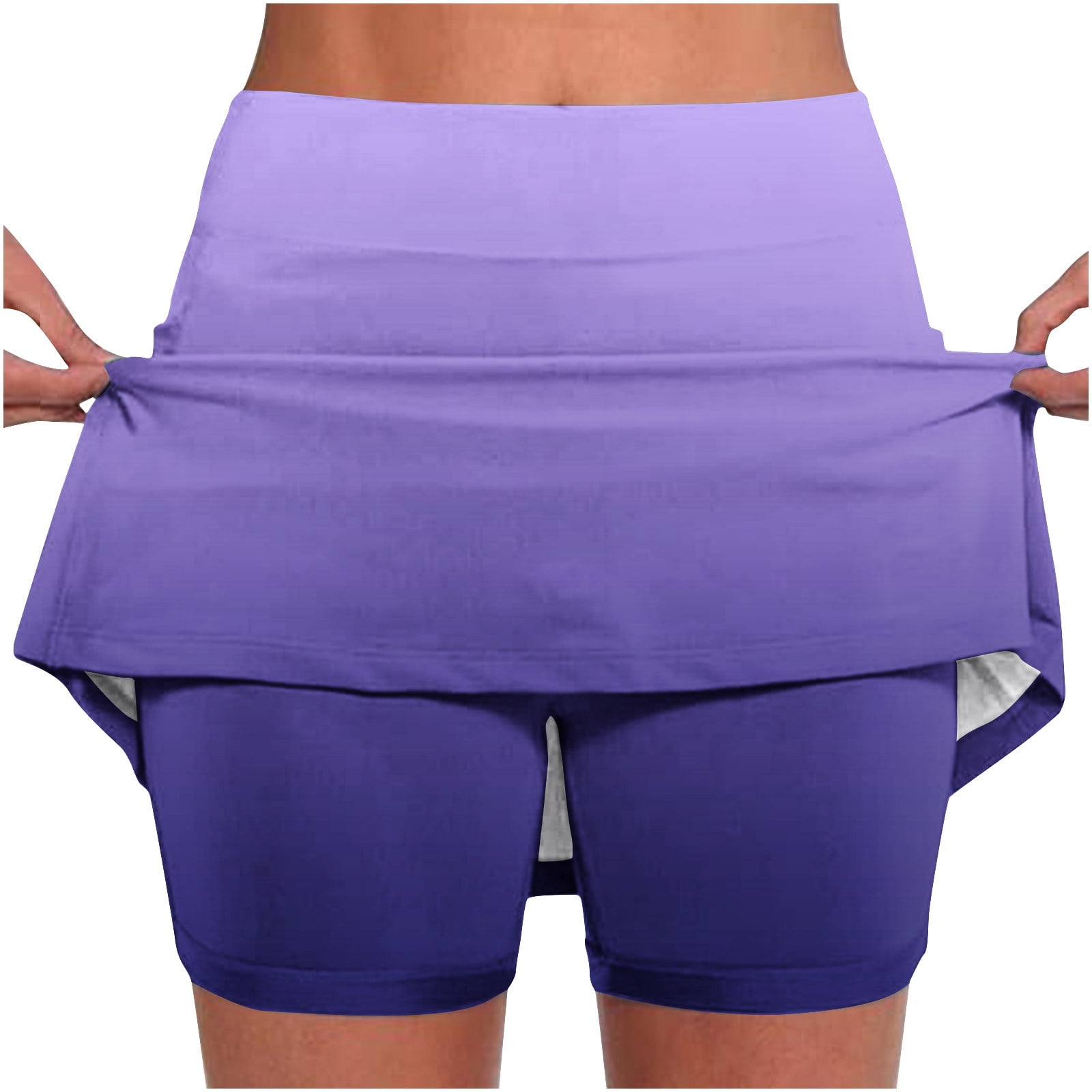 Click here for Lenpel Skorts For Women High Waisted Gradient Mini... prices