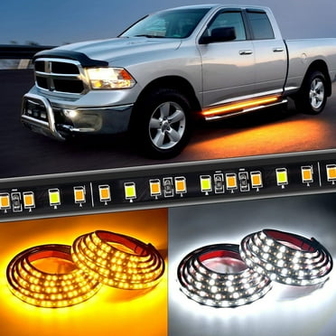 Slykew 1 PC Car LED Hood Light Strip, 12V Through-Type Center Grille ...