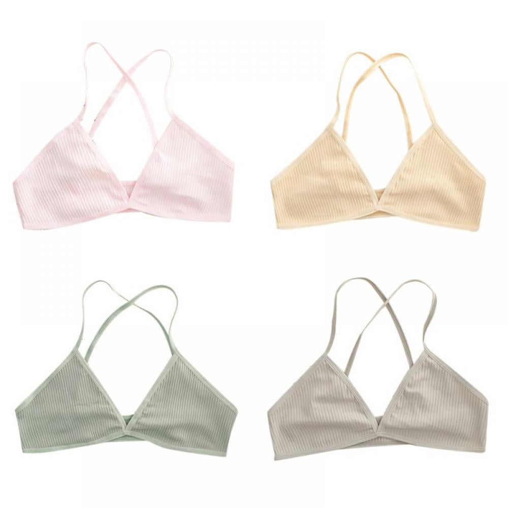 Triangle Bralette Cross Back Thin Strap Bra Sports Bra Deep V Triangle ...