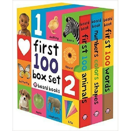 First 100 Boxed Set (3 Small Board Books Without Padded Cover ...