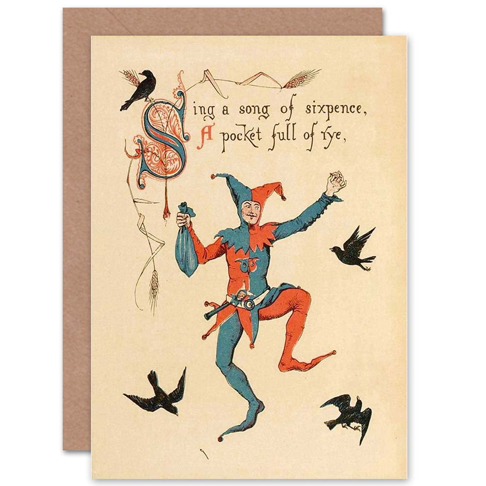 Birthday Nursery Rhyme Sing Song Sixpence Greetings Card Plus Envelope ...