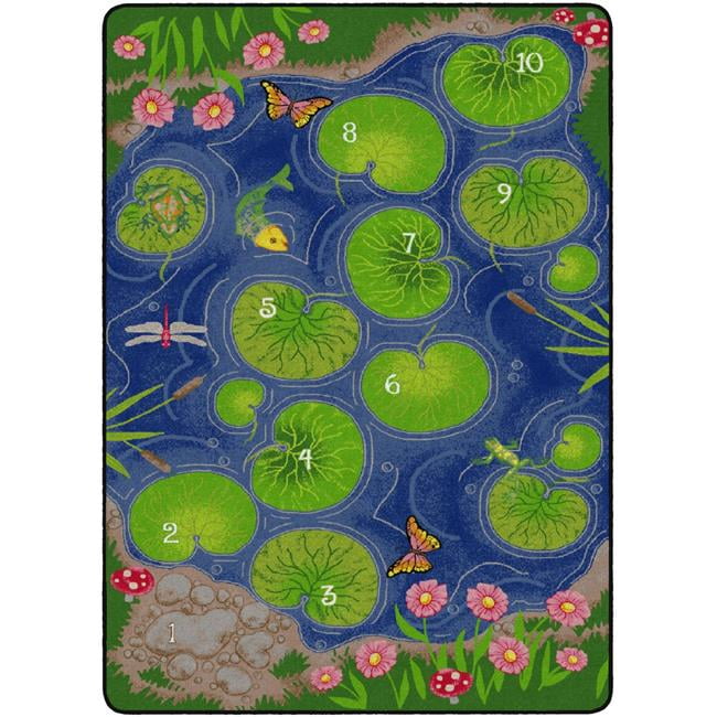 Flagship Carpets FE138-34A 6 x 9 ft. Hopscotch Pond Rug - Rectangle ...