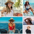 Womens Mens Wide Brim Straw Panama Hat Fedora Summer Beach Sun Hat Upf