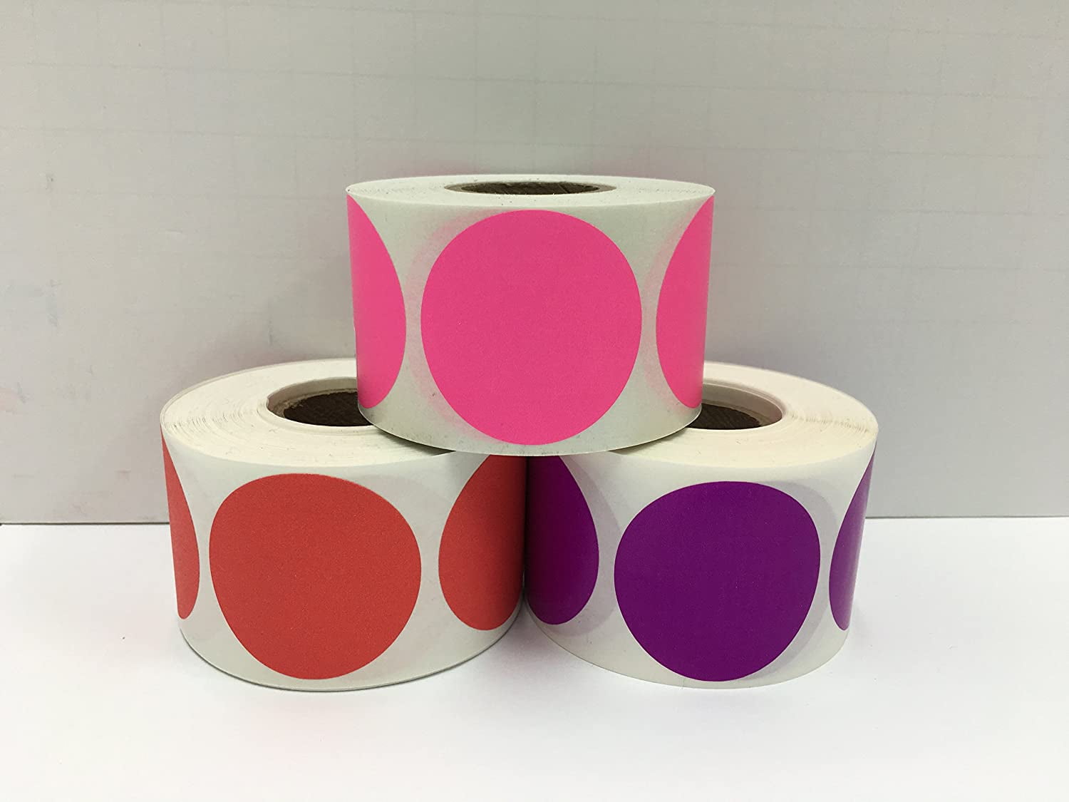 2 Rolls 2" Round Purple Color Coding Coded Inventory Blank Circle ...