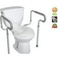 HealthLine Adjustable Toilet Safety Frame with Padded Armrests for ...