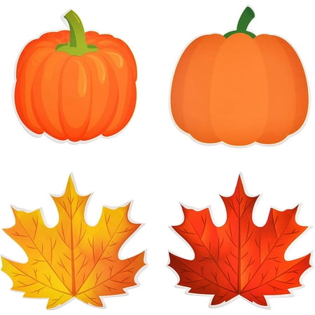 40 Pieces Thanksgiving Cutouts Decorations Pumpkin Maple Leaves Cutouts ...