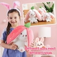 (10in Strawberry)Bunny Pillow Decoration, Reversible Bunny Stuffed ...