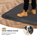 OmySalon Salon Mat for Hair Stylist Anti Fatigue, Thick Barber Chair ...