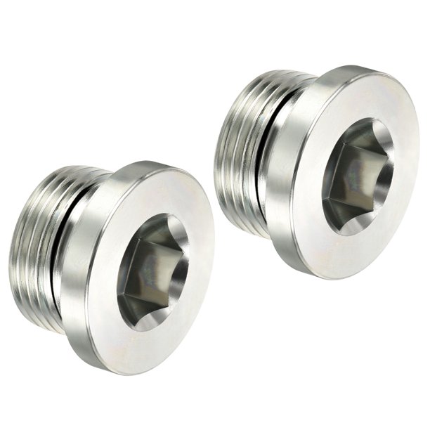Unique Bargains M30*2 Internal Hex Head Pipe Fitting Plug, 2 Pack Male ...