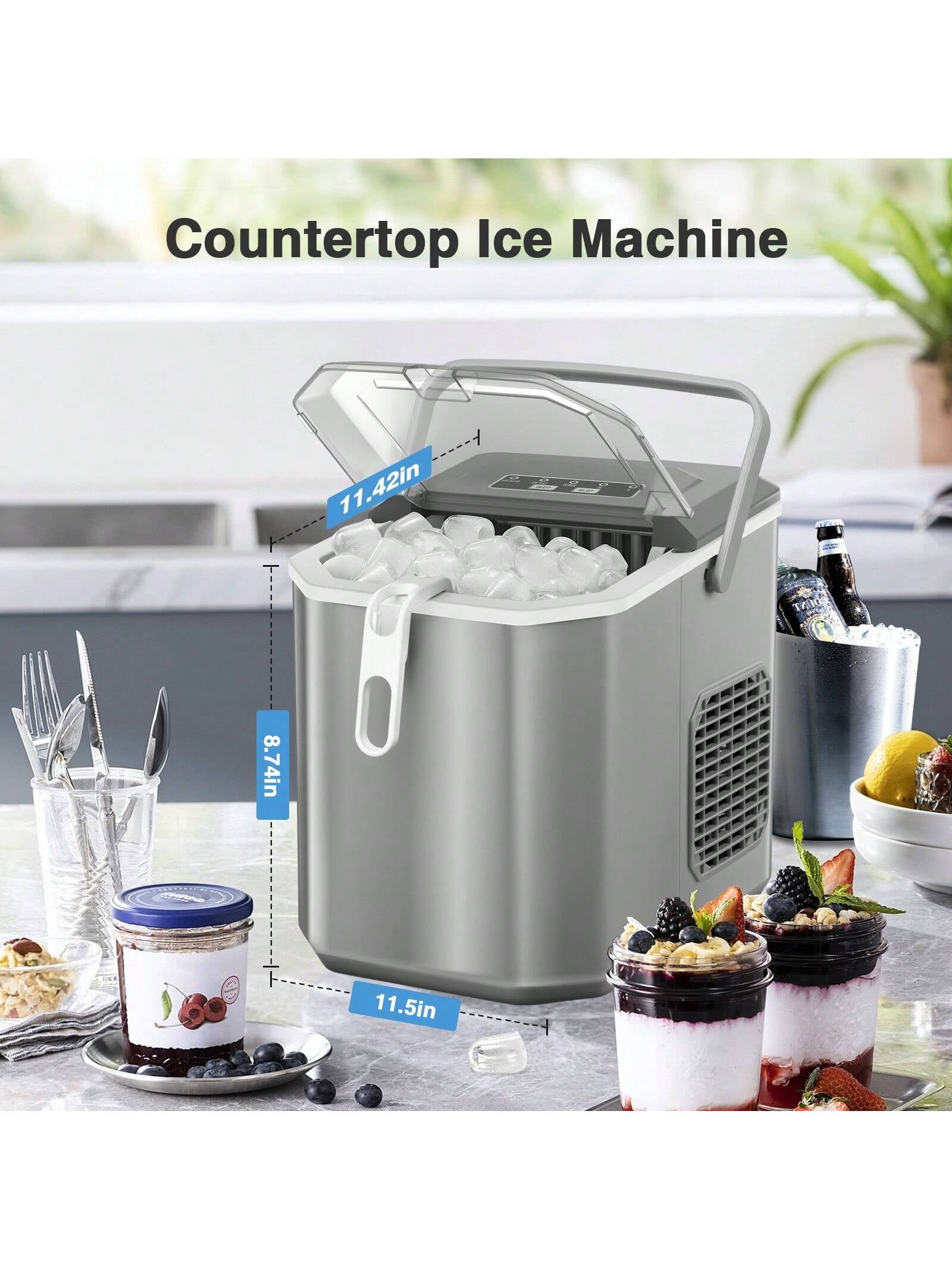 Ice Maker Machine For Countertop,Portable Ice Cube Maker With Self ...