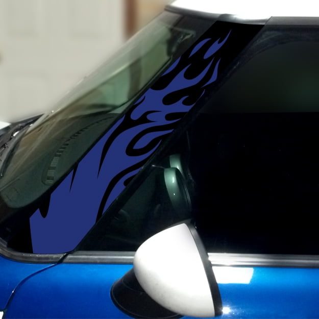 Flames Pillar Vinyl Decals for 1st Gen MINI Cooper - Set of 2 - Choose ...