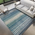 Dalyn Brisbane Area Rug BR1 Br1 Indigo Indigo Lines Banded 8' x 10 ...
