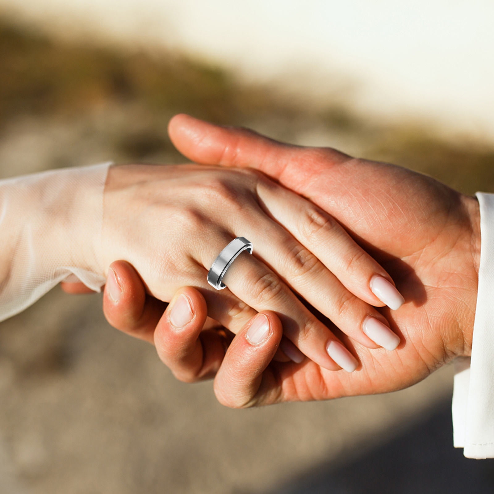 Click here for Runrotoo 4pcs Fidget Rings Stainless Steel Fidget... prices