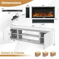 Costway Fireplace TV Stand for TVs up to 80" with Electric Fireplace 3 ...