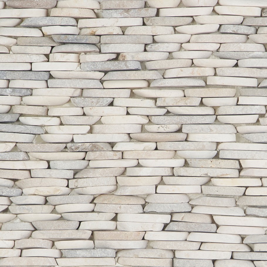 Bond Tile Picturesque Stacked Sliced 11 in. x 4 in. Light Blend Wall ...