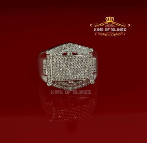 King of Bling's 1.30ct Iced Out White Cubic Zirconia Fashion Luxury Big ...