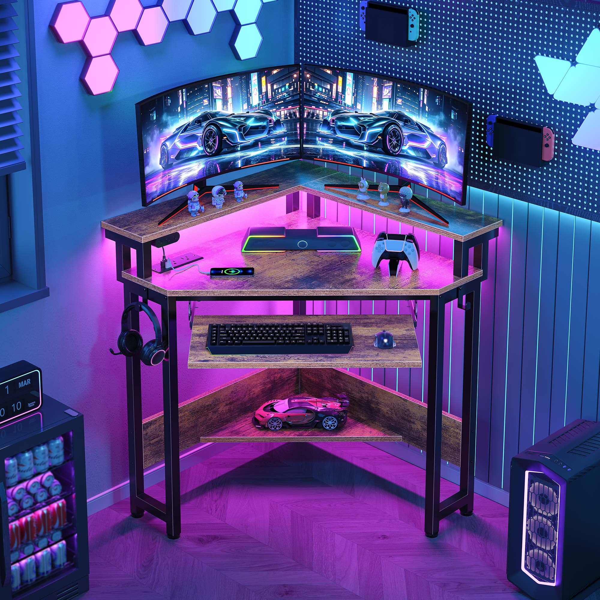 Click here for Greenstell Corner Office Gaming Desk 44.5 Inches L... prices