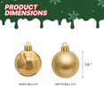 MoNiBloom 24pcs Gold 1.5" Christmas Balls, Shatterproof Plastic Xmas ...