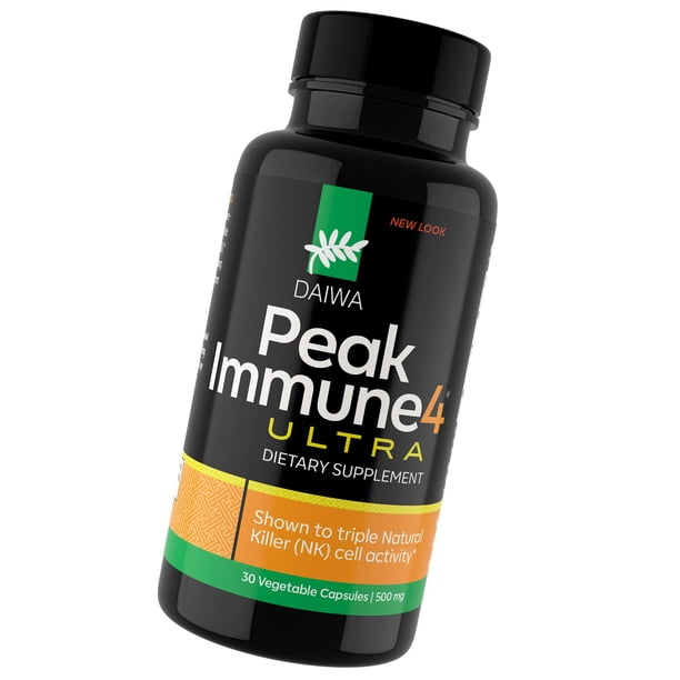 Daiwa PeakImmune4 Natural Immune Support Supplement with RBAC Rice Bran ...