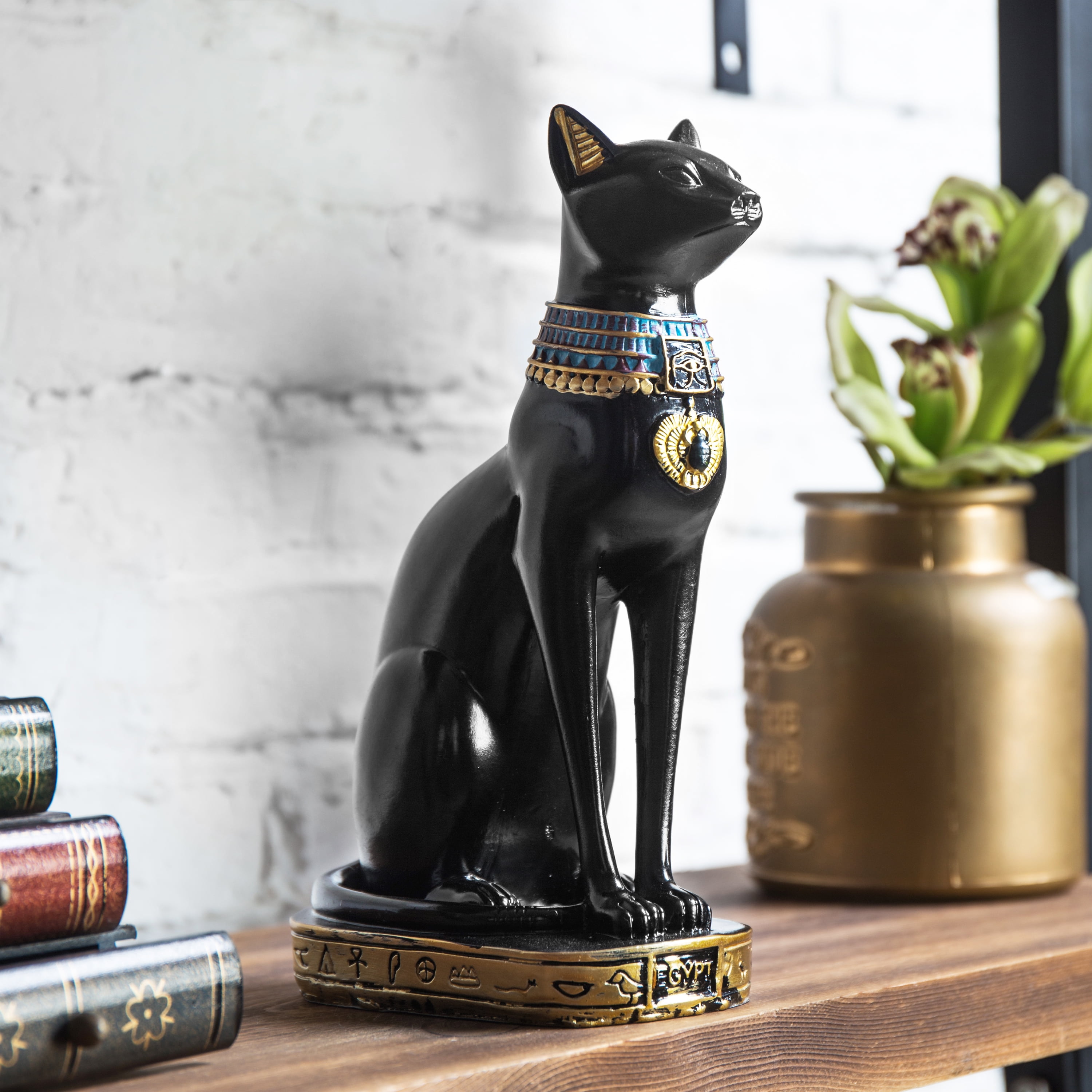 Gold Egyptian Cat Statue