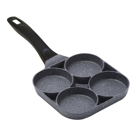 4 Hole Burger Frying Pan Non Stick Easy Clean Home Kitchen Ergonomic ...