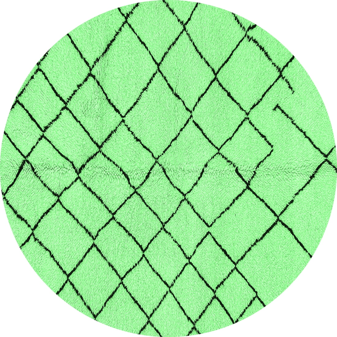 Ahgly Company Indoor Round Solid Emerald Green Modern Area Rugs, 5 ...