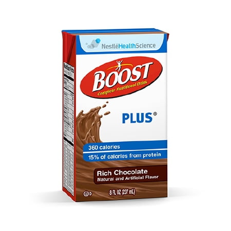 Boost Plus Rich Chocolate 8 oz. Carton Ready to Use 360 Cal 8 Cases of ...