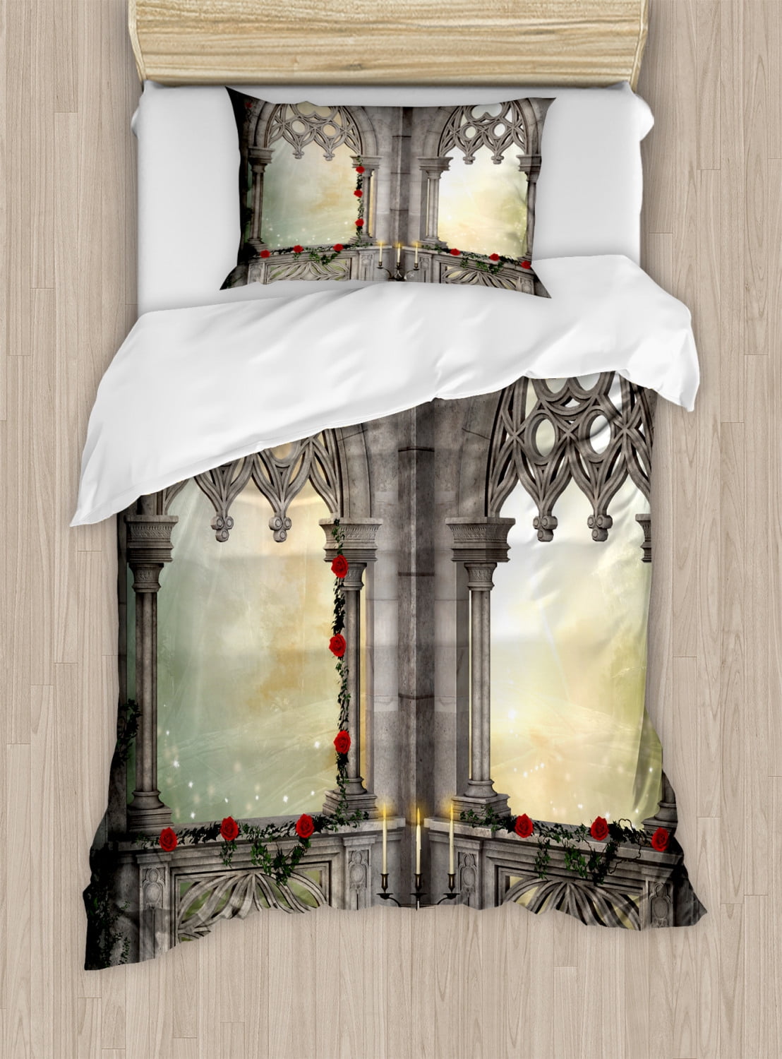 Gothic Duvet Cover Set, Vintage Style Ottoman Palace Balcony for ...
