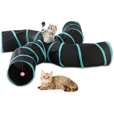 Cat Tunnels for Indoor Cats, Indoors Collapsible Cat Tunnels Tubes with ...