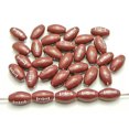 U8MO 100 Brown and White Oval American Football Acrylic Ball Beads ...