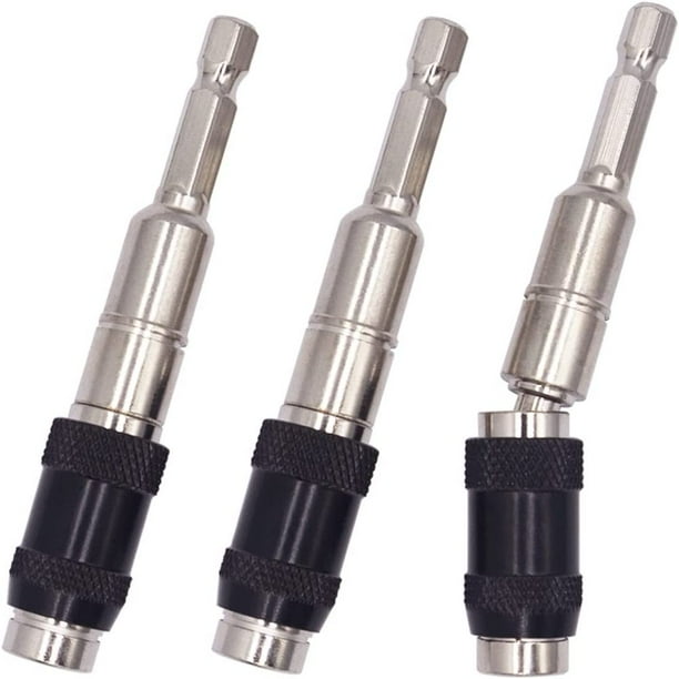 Pivot Drill Bit Holder Tip 3 Pcs 1/4 Inch Magnetic Pivoting Screw Drill ...