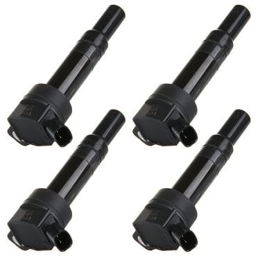 Set of 4 UF652 Engine Ignition Coils & Spark Plugs for Hyundai Kia ...