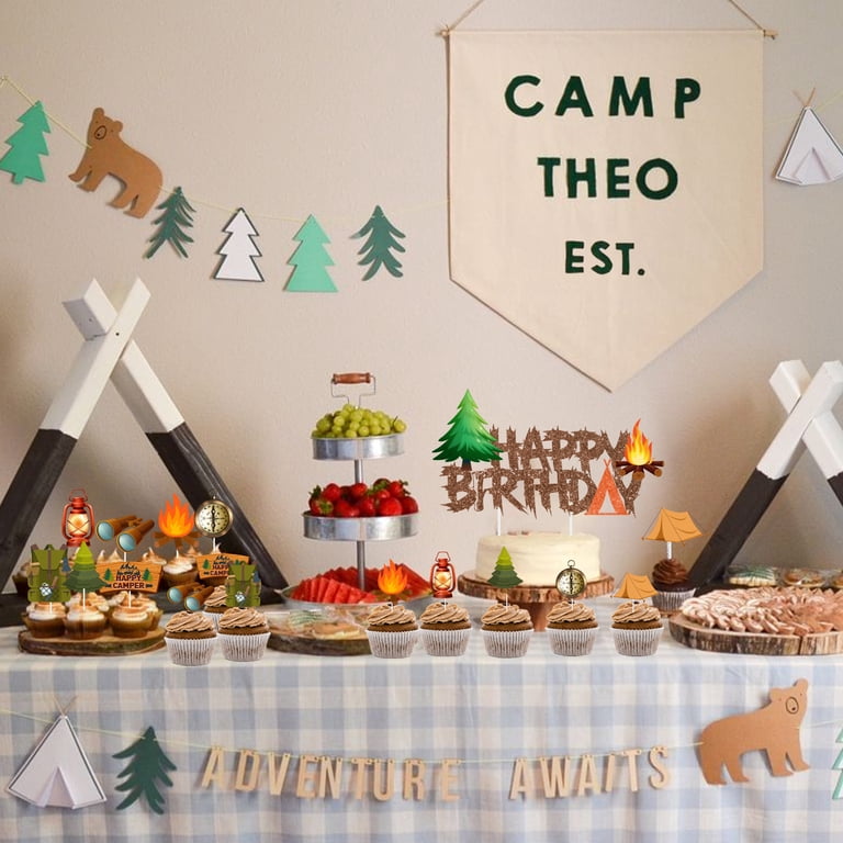 Indoor Campfire Birthday Party Supplies Camping Themed Happy Birthday