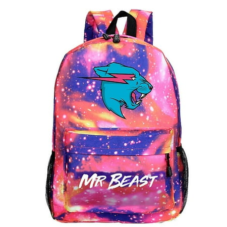 Mr Beast Lightning Cat Backpack For Boys Girls Cartoon Bookbag For ...