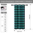 Blue and Black Checkered Pattern Blackout Curtains,Triple Weaved Fabric ...