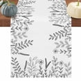 Pastoral Wheat Ear Flower Leaf Table Runner 13x36in Non-Slip Cotton ...