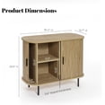 35” Sideboard Buffet Cabinet with Storage, Small Sliding Door Storage ...