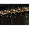 Set of 100 Warm White LED Wide Angle Icicle Christmas Lights - White ...