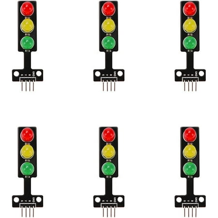 Jinsinto 6 Pieces Mini Traffic Light Display Module, 5V 5mm LED Display ...