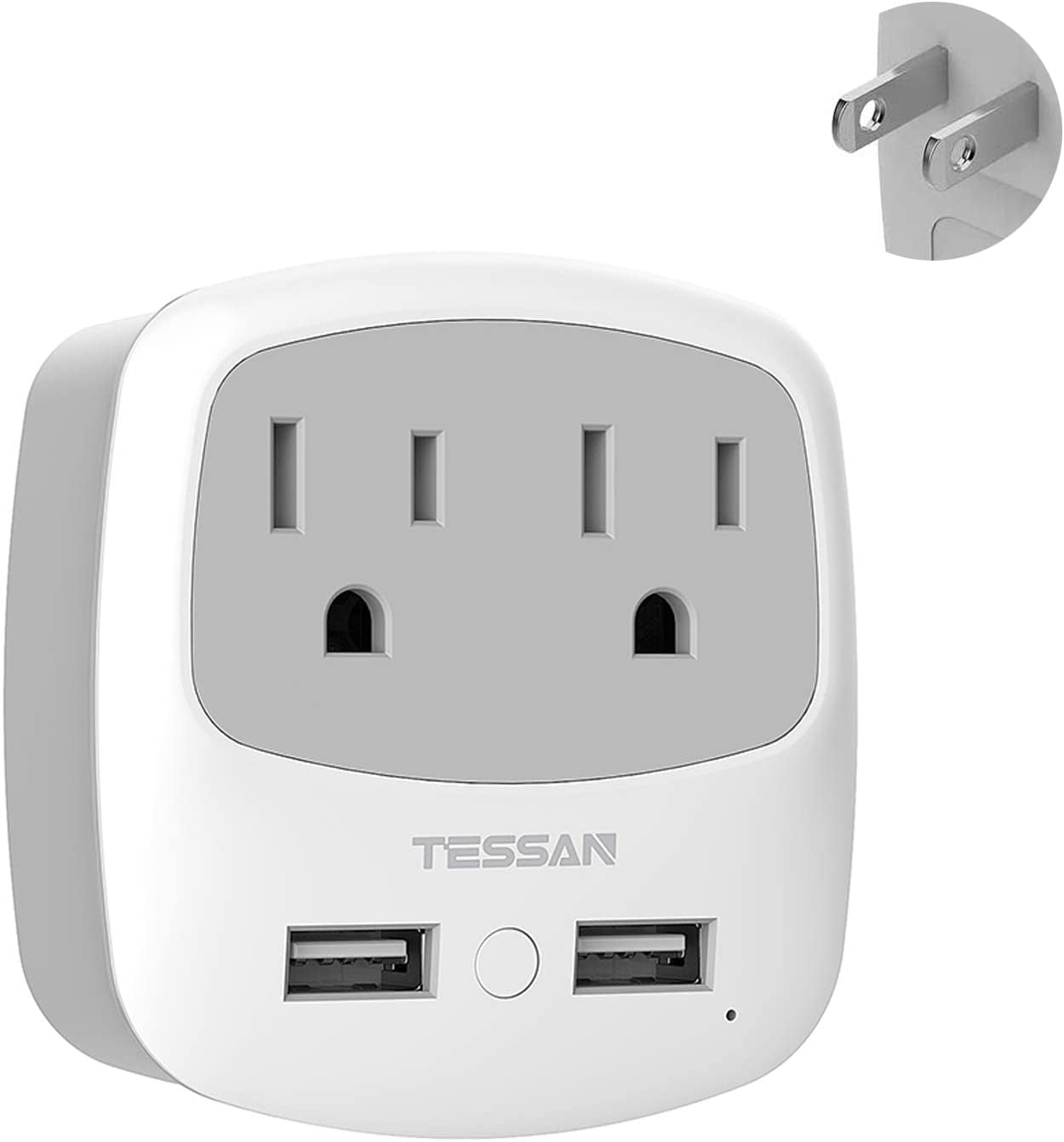 3 To 2 Prong USB Outlet Plug Japan Power Adapter With 2 Wall Charger 3-to-2-prong-usb-outlet-plug-japan-power-adapter-with-2-wall-charger