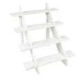 BalsaCircle 21" 4 Tier Wooden Wedding Cake Stand, Whitewashed Ladder ...