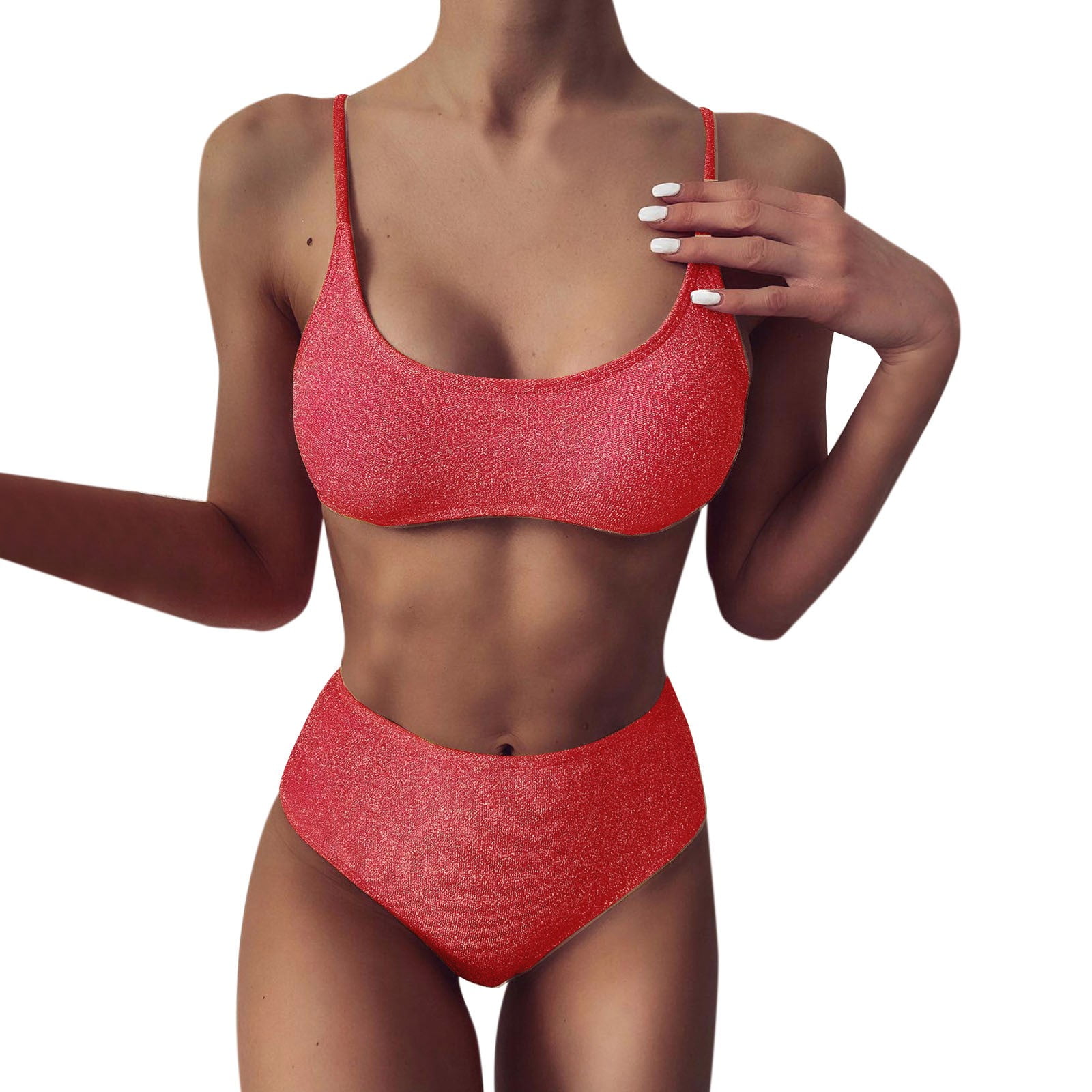 Aseidfnsa Bathing Suit Tops Electric Bikini For Women Women Bikini Sets Two Piece Swimsuit High