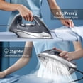 1700W Steam Iron for Clothes, 20s Fast Heat-up, 10.14oz Water Tank, Non ...